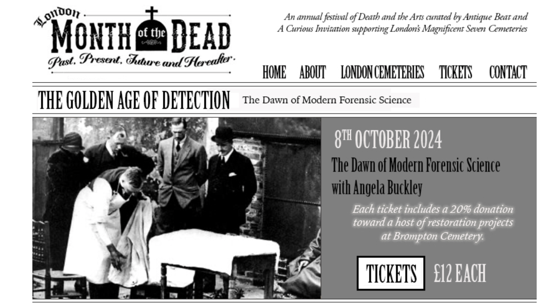 The London Month of the Dead - Dr Angela Buckley